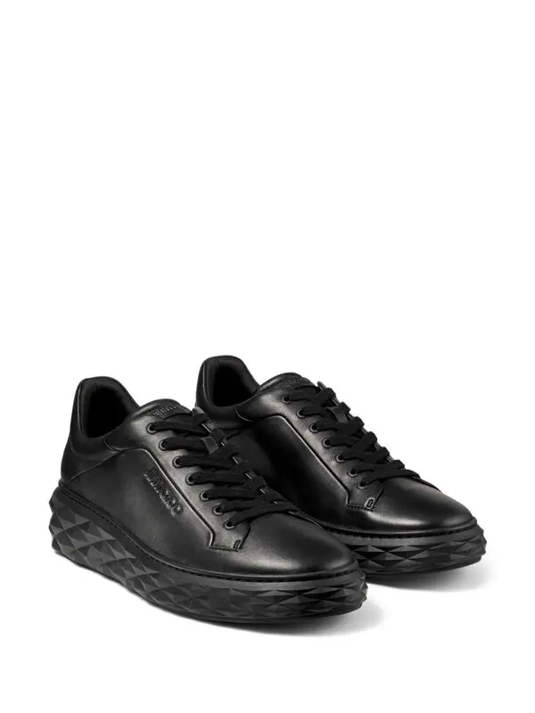 JIMMY CHOO Diamond Maxi Ii Leather Sneakers - Black