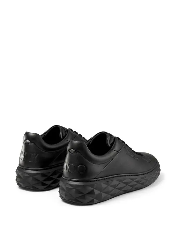 JIMMY CHOO Diamond Maxi Ii Leather Sneakers - Black