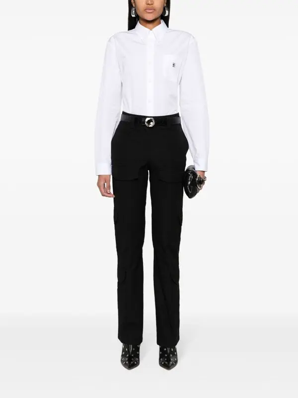 Givenchy Fine Check Pattern Cargo Trousers