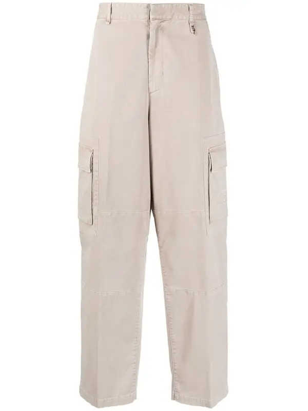 Fendi Logo-patch Wide-leg Trousers
