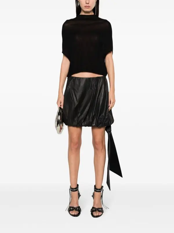 Rick Owens Crater Draped Crop Top