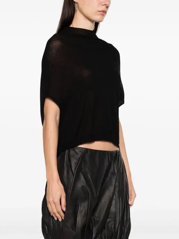 Rick Owens Crater Draped Crop Top