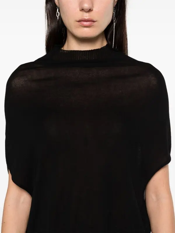 Rick Owens Crater Draped Crop Top