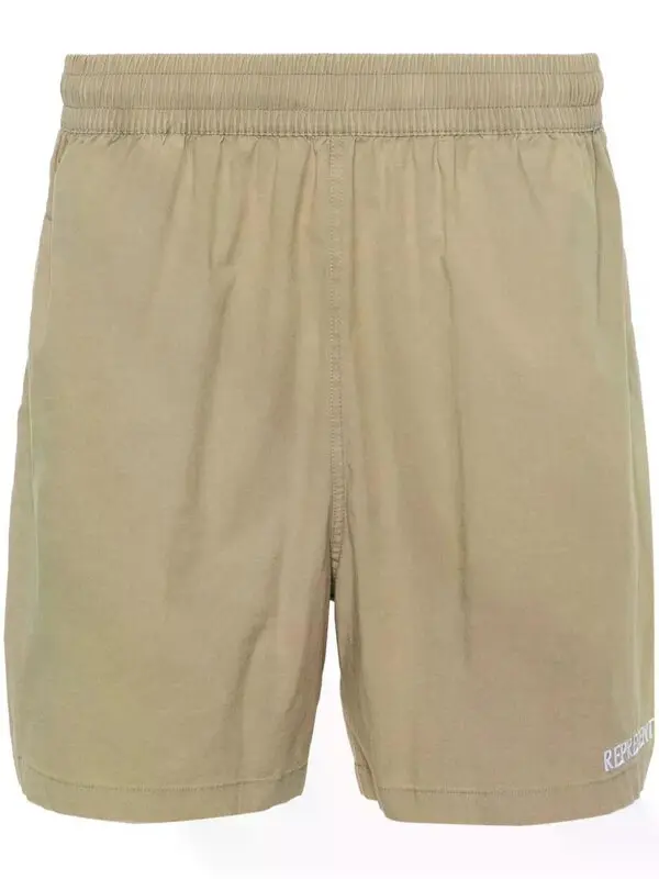 REPRESENT Embroidered-logo Track Shorts - Neutrals