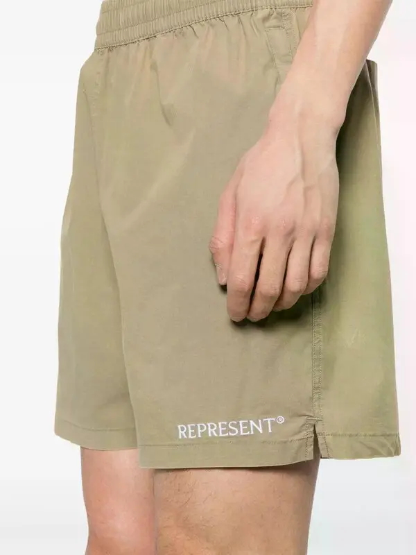 REPRESENT Embroidered-logo Track Shorts