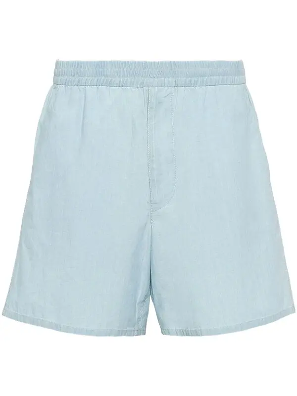 Prada Triangle-patch Elasticated-waist Shorts