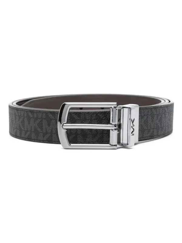 Michael Kors Logo-print Reversible Belt - Black