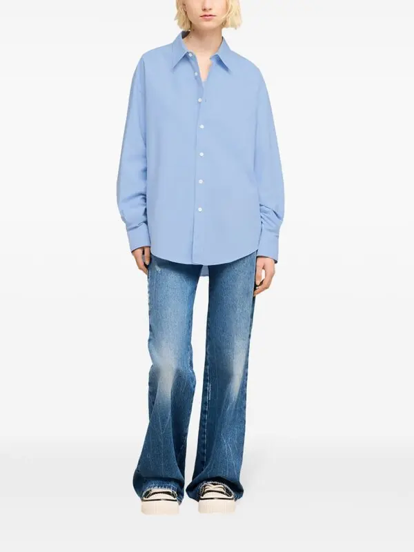 AMI Paris Embroidered-logo Cotton Shirt