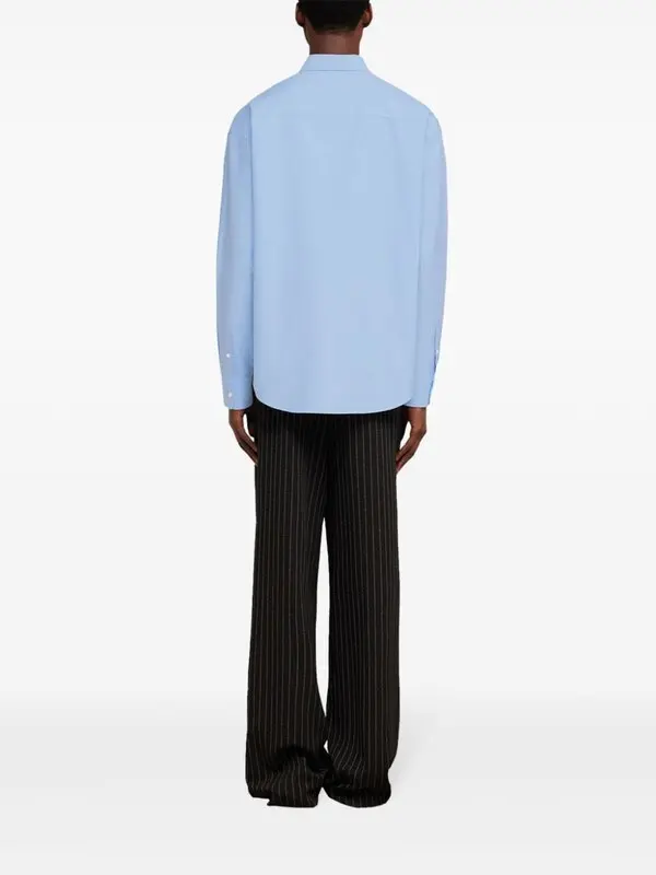 AMI Paris Embroidered-logo Cotton Shirt