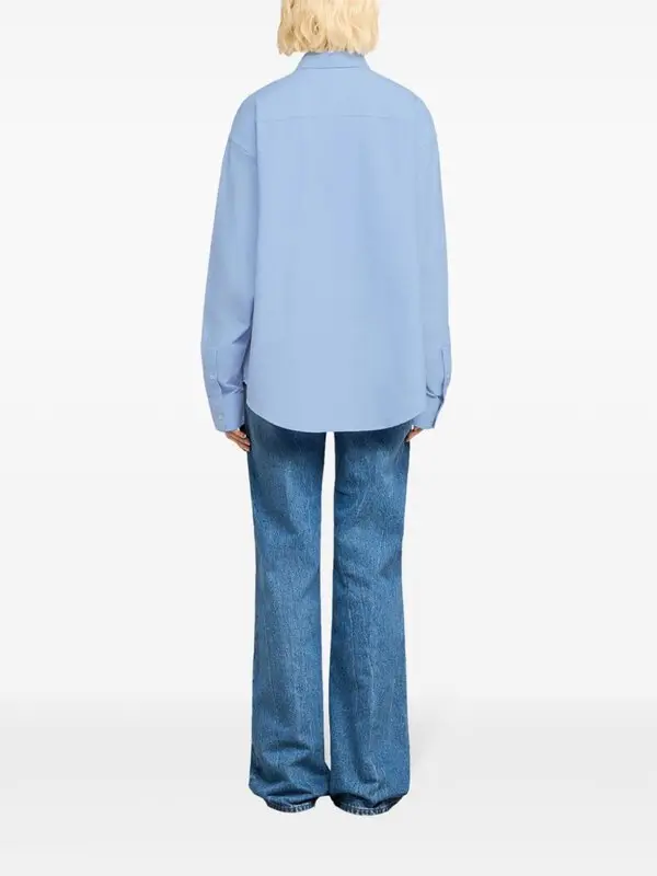 AMI Paris Embroidered-logo Cotton Shirt