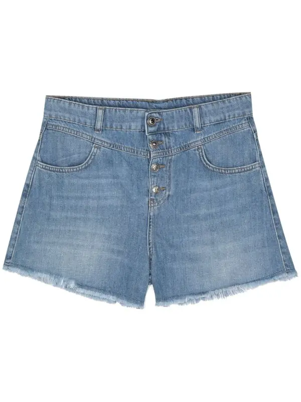 Liu Jo Fringe-detail Denim Shorts