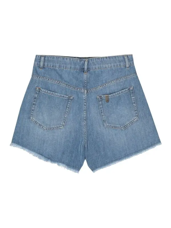 Liu Jo Fringe-detail Denim Shorts