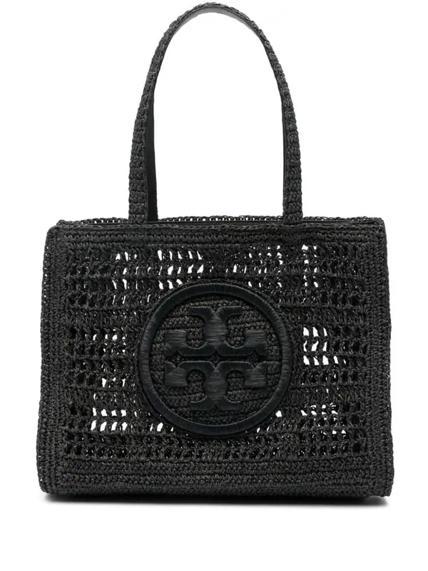 Tory Burch Small Ella Crochet Tote Bag - Black