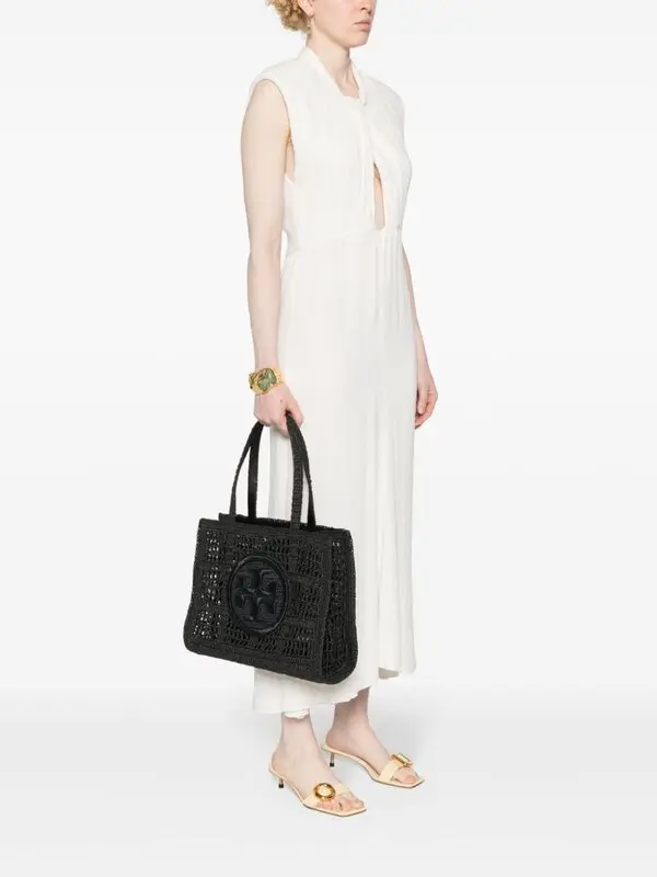 Tory Burch Small Ella Crochet Tote Bag - Black