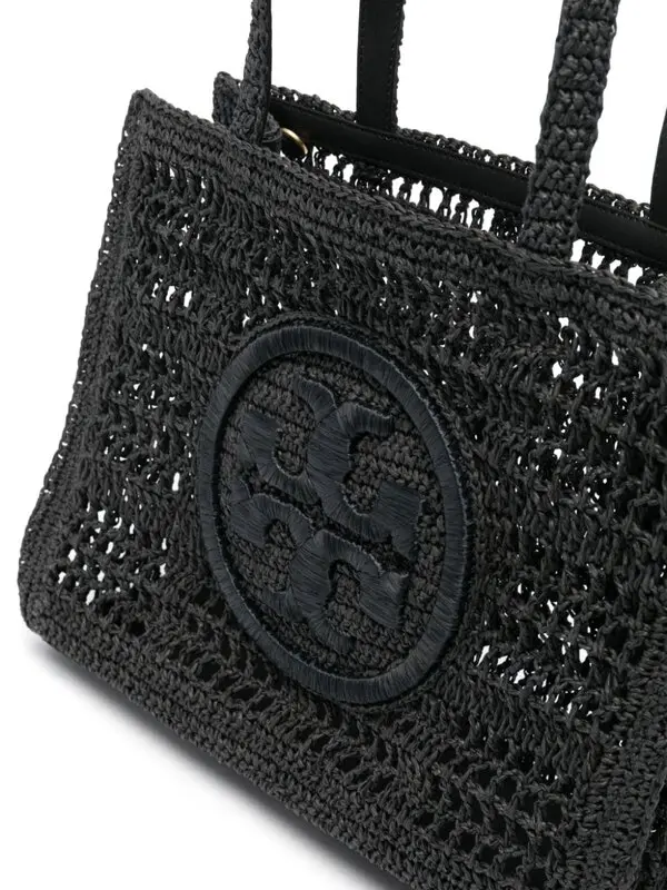Tory Burch Small Ella Crochet Tote Bag - Black
