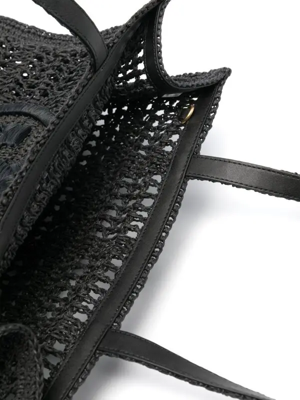 Tory Burch Small Ella Crochet Tote Bag - Black
