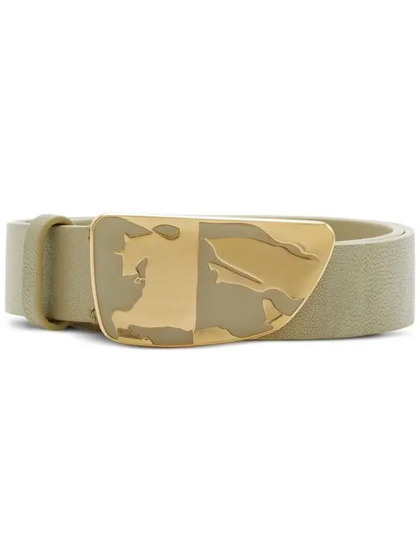 Burberry Equestrian Knight Leather Belt - Neutrals