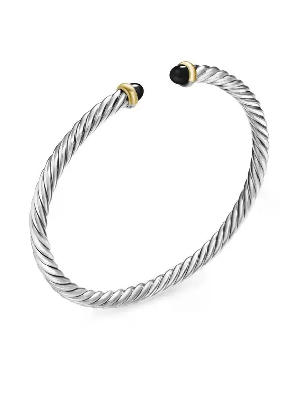 David Yurman 14kt Yellow Gold And Sterling Flex Bracelet