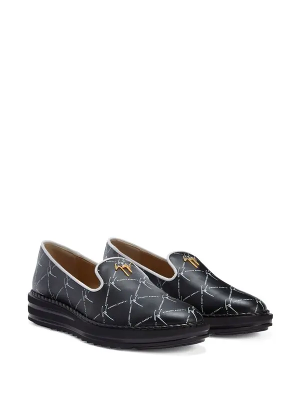 GIUSEPPE ZANOTTI Tim Logo-lettering Loafers
