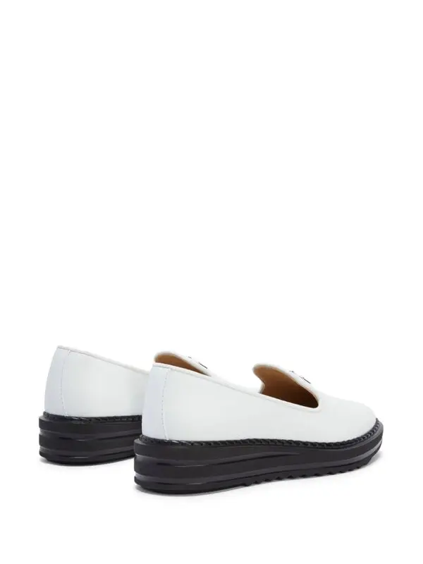 GIUSEPPE ZANOTTI Logo-lettering Loafers - White