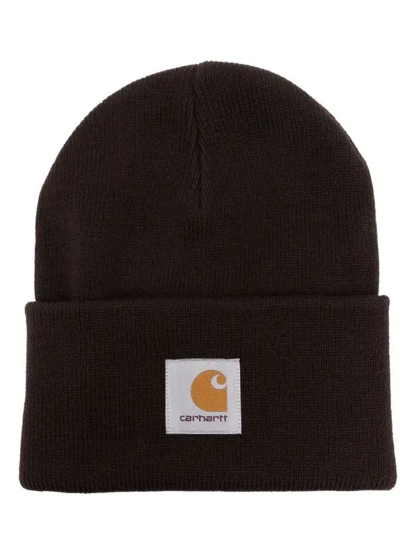 Carhartt Work In Progress Logo-appliqué Beanie - Brown