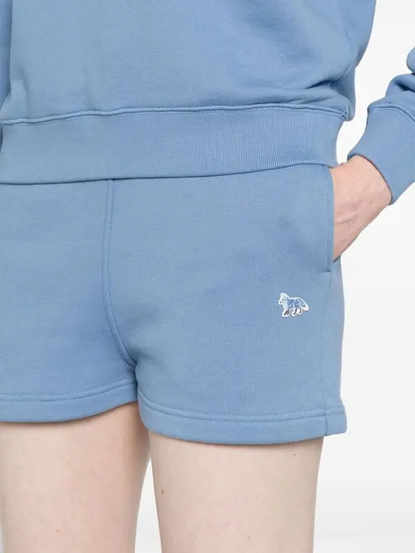 Maison Kitsuné Fox-patch Track Shorts - Blue