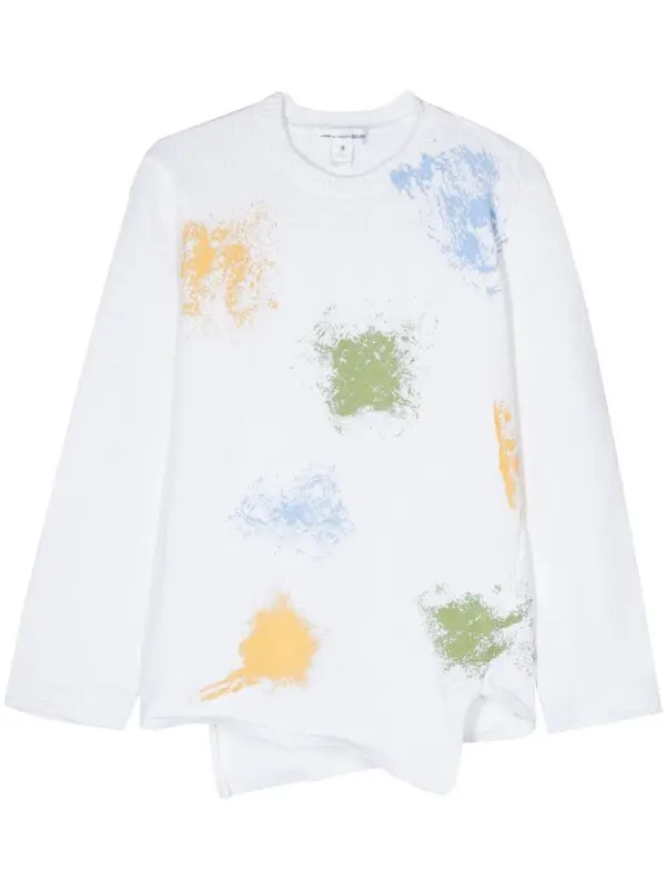 Comme Des Garçons Spray-paint-effect Jumper