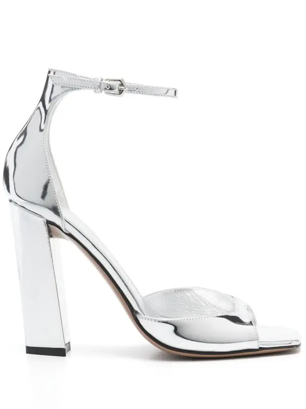 Paris Texas 105mm Patent-leather Sandals - Silver