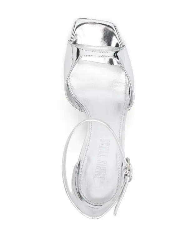 Paris Texas 105mm Patent-leather Sandals - Silver