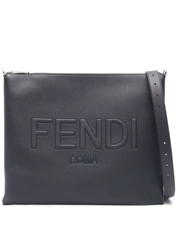 Fendi Leather Shoulder Bag - Blue