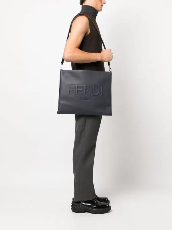 Fendi Leather Shoulder Bag - Blue