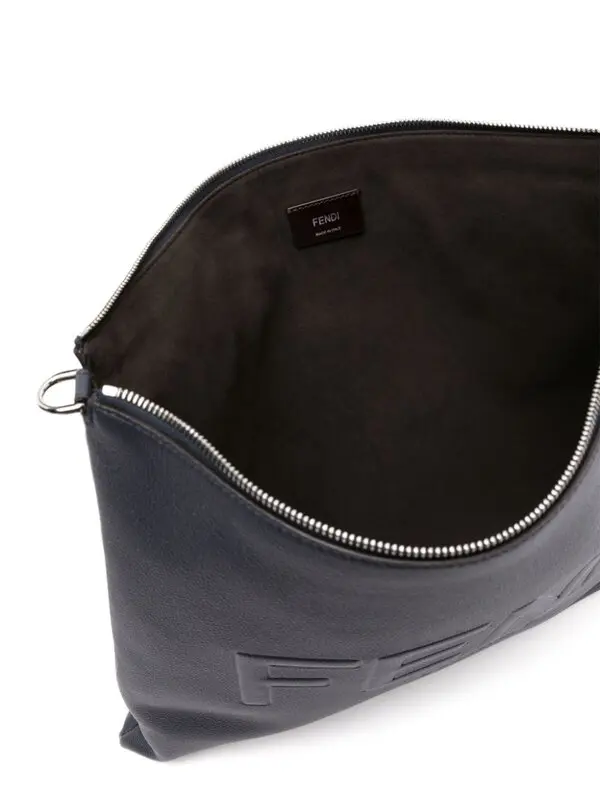 Fendi Leather Shoulder Bag - Blue