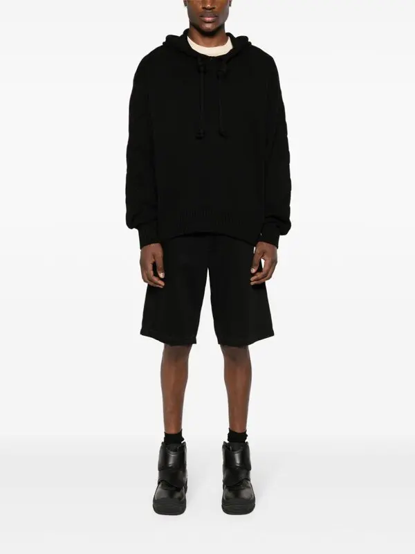 Off-White Embossed-logo Knitted Hoodie