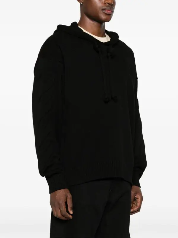 Off-White Embossed-logo Knitted Hoodie