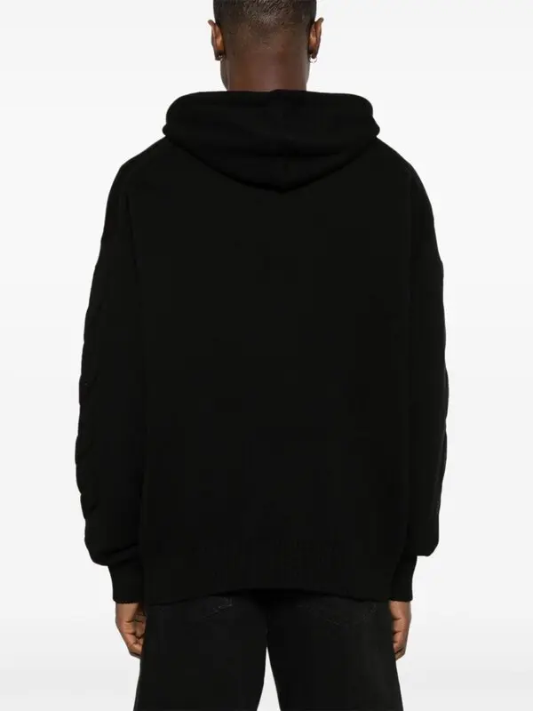 Off-White Embossed-logo Knitted Hoodie