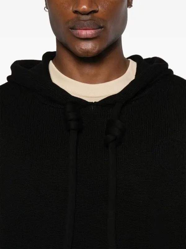Off-White Embossed-logo Knitted Hoodie