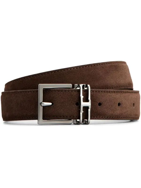 TOD'S Buckle Leather Belt - Brown
