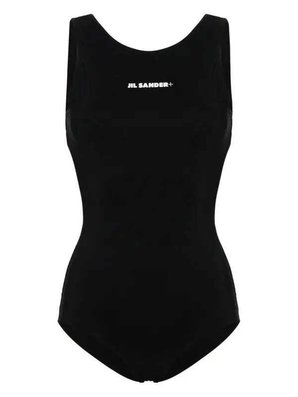 JIL SANDER Logo-print Swimsuit - Black
