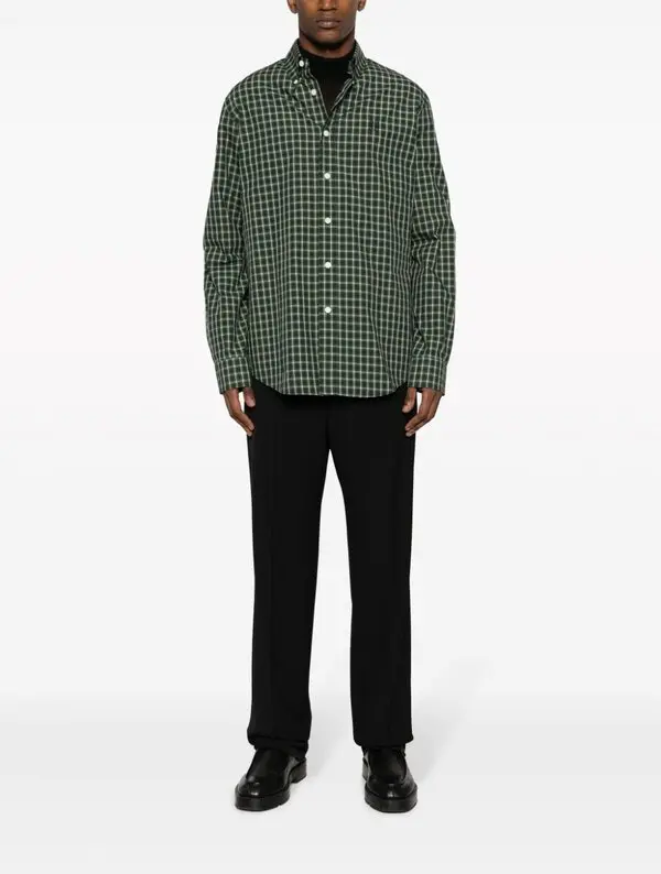 Givenchy 4g Motif-embroidered Checked Shirt