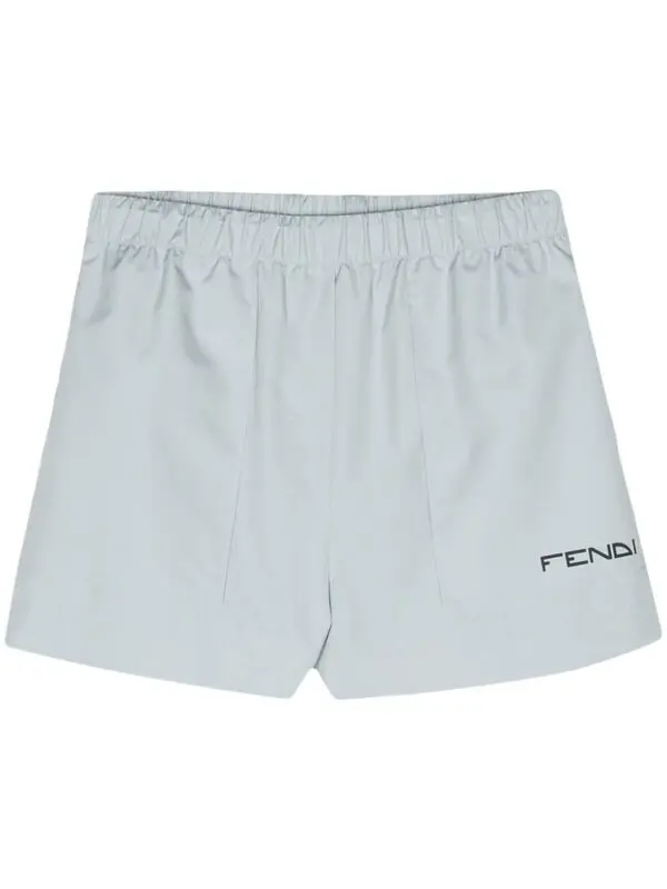 Fendi Elasticated-waistband Shorts - Blue