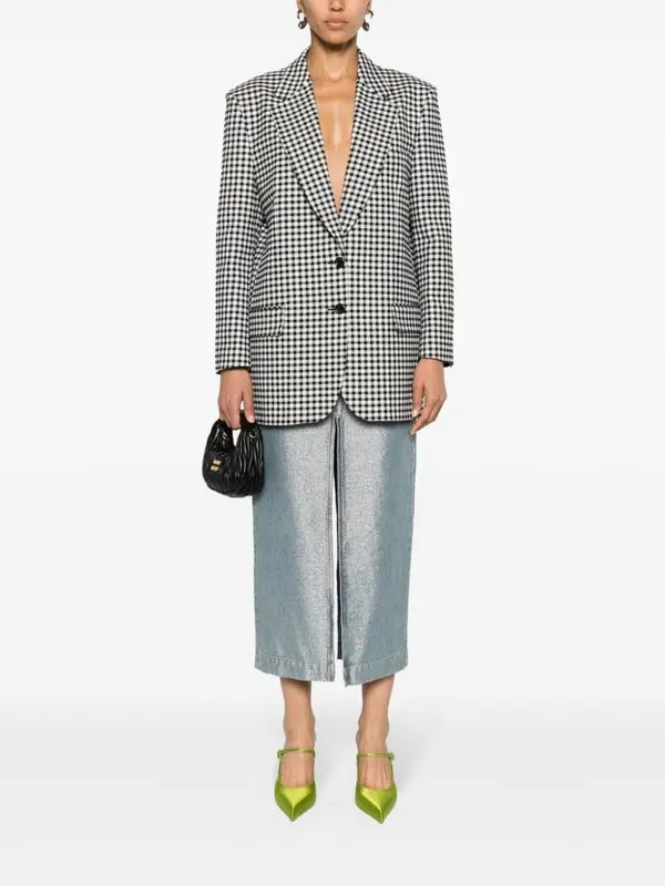 Moschino Gingham-check Single-breasted Blazer