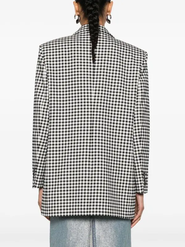 Moschino Gingham-check Single-breasted Blazer