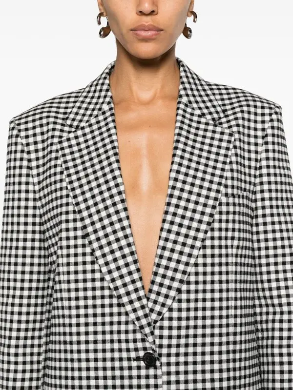 Moschino Gingham-check Single-breasted Blazer