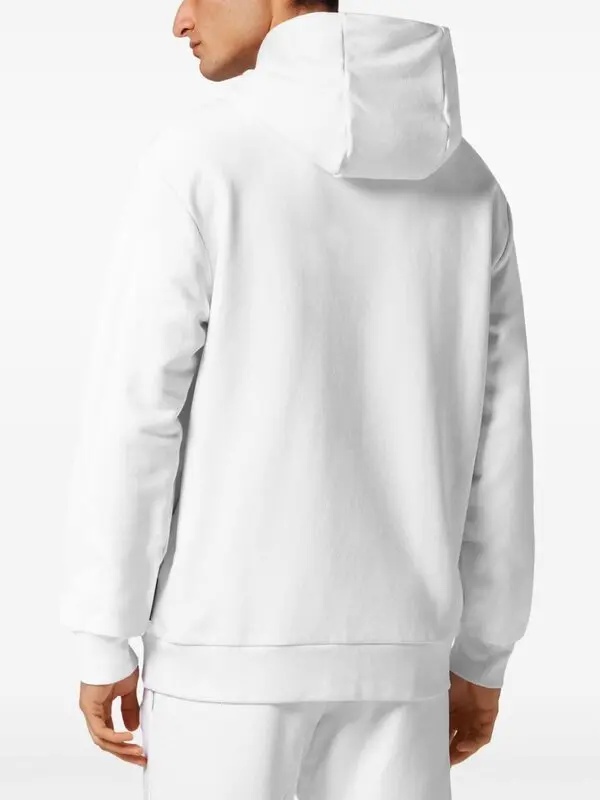 PLEIN SPORT Carbon Tiger Cotton-blend Hoodie - White