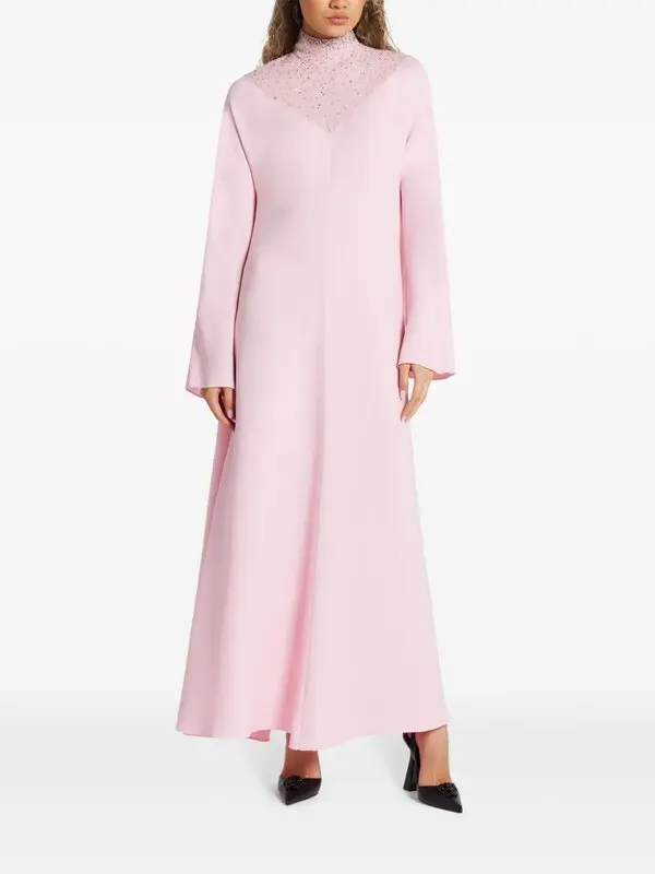Versace Crystal-embellished Silk Gown