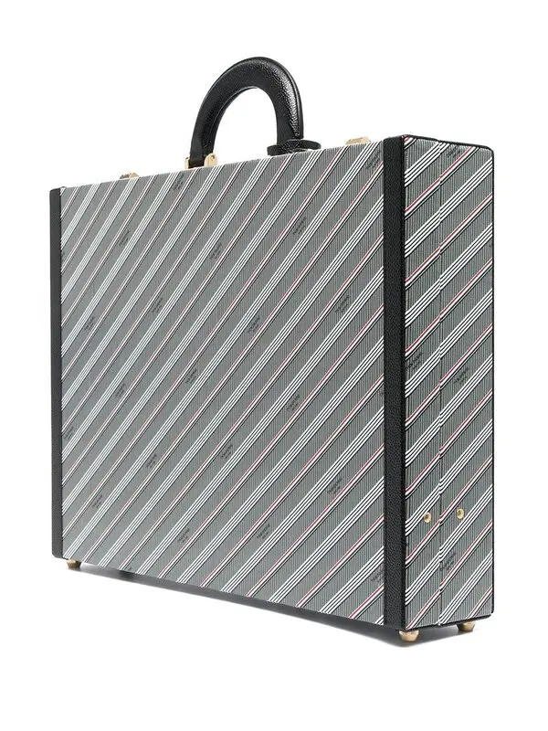 Thom Browne Logo-print Striped Briefcase