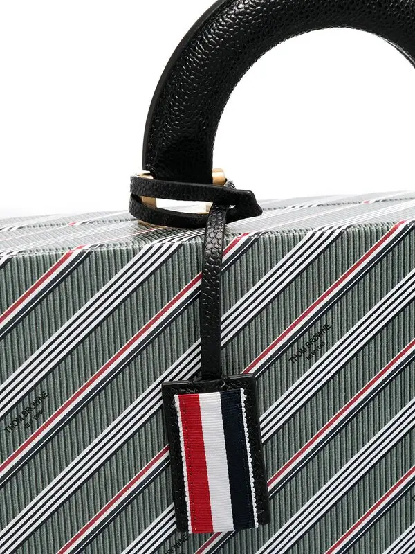 Thom Browne Logo-print Striped Briefcase