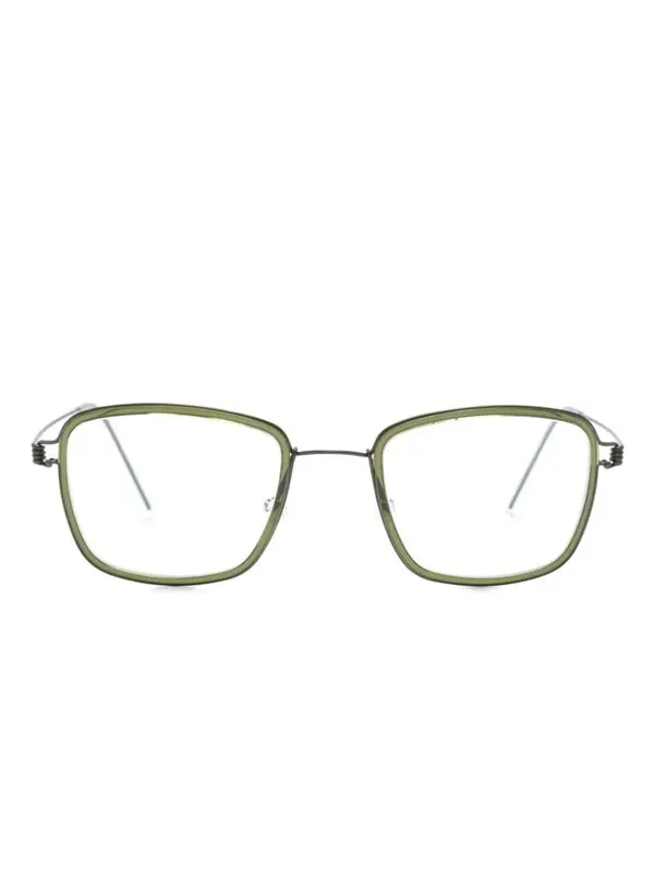 LINDBERG Eric Rectangle-frame Glasses - Green