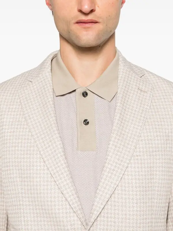 BOSS Houndstooth Single-breasted Blazer