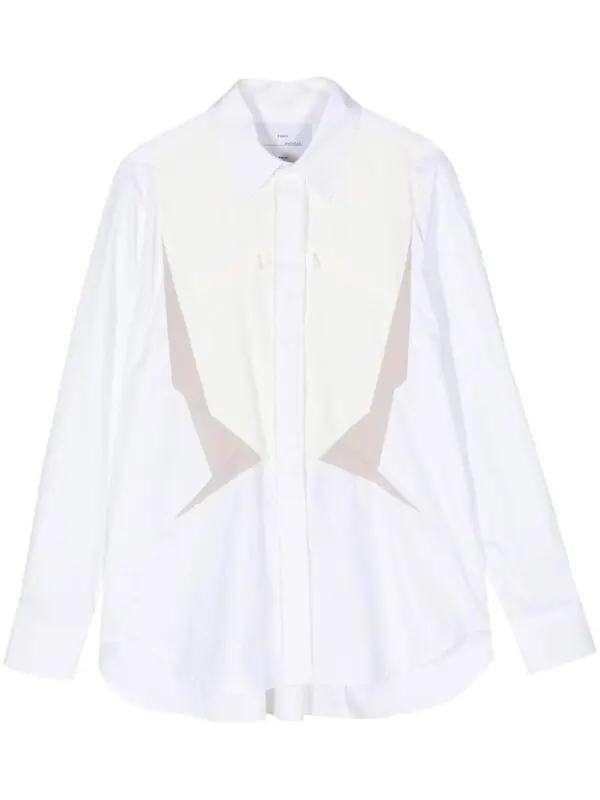 FUMITO GANRYU Long-sleeve Cotton-blend Shirt